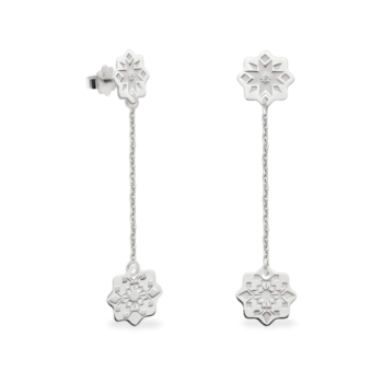 Cercei lungi RASARIT cu diamante clasice, aur roz | IONA