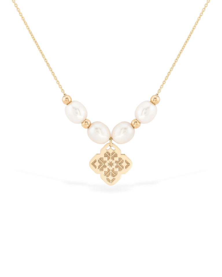 Colier cu perle JASMINE GARDEN, aur galben | IONA