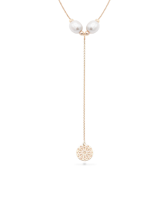 Colier cu perle JASMINE GARDEN, aur roz | IONA