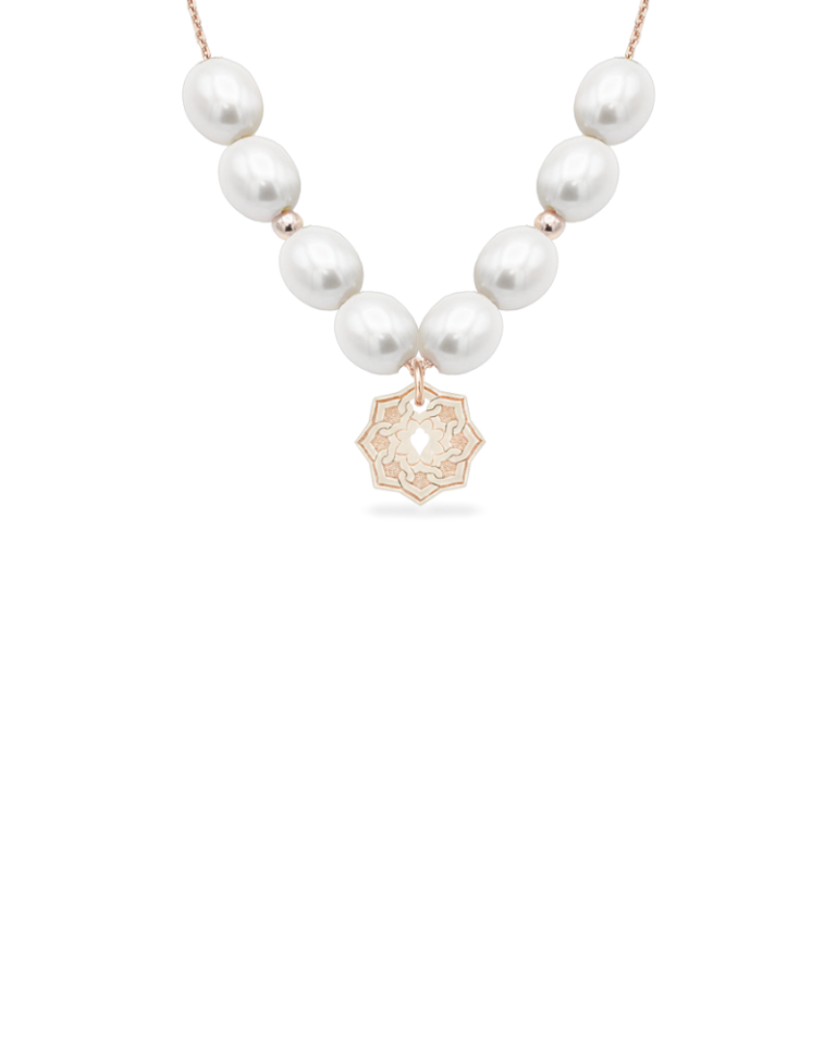 Colier la Baza Gatului cu Acvamarine Naturale, Aur Roz 14K I IONA